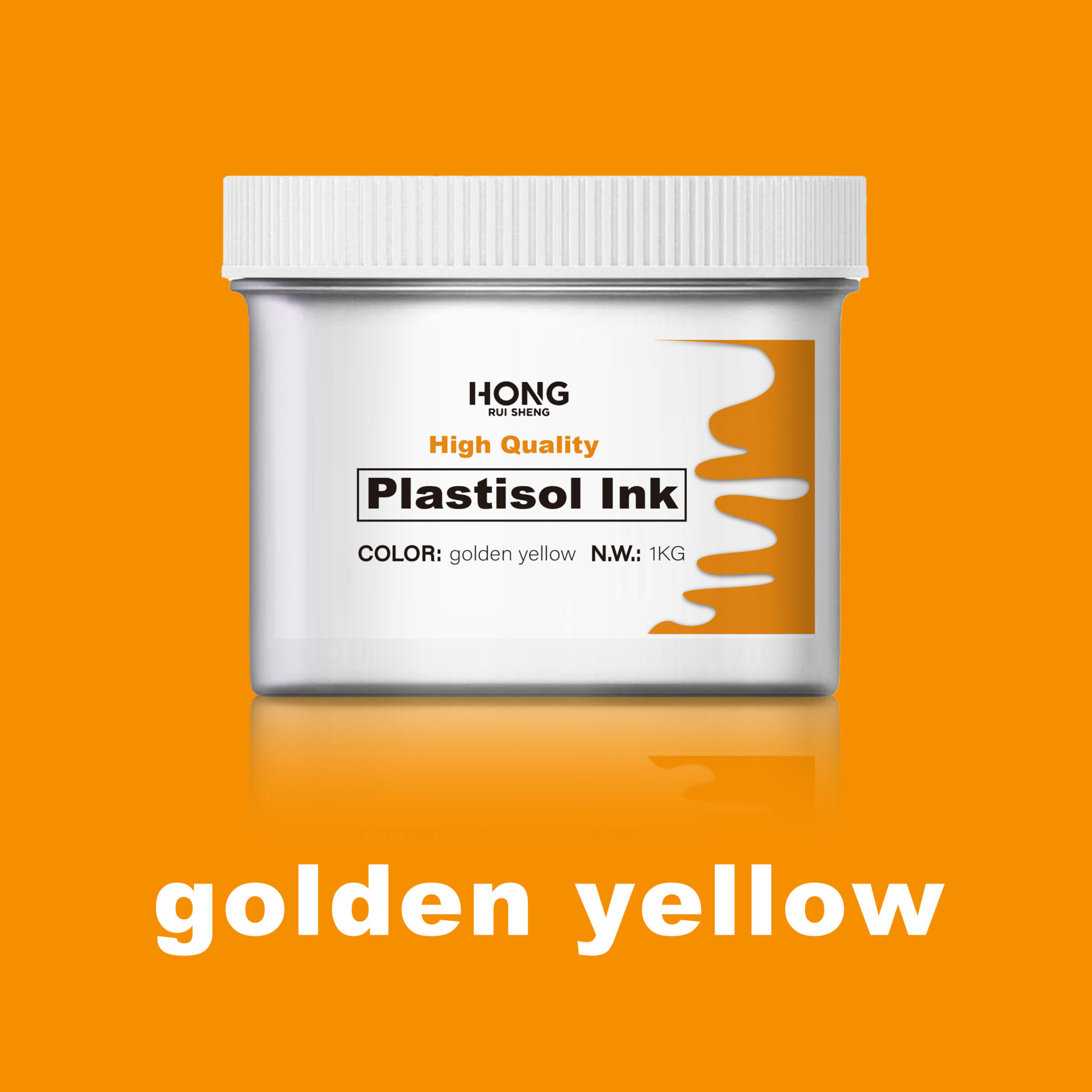 Screen Printing Golden Yellow Plastisol Ink — CHJT-1107 - Screen ...