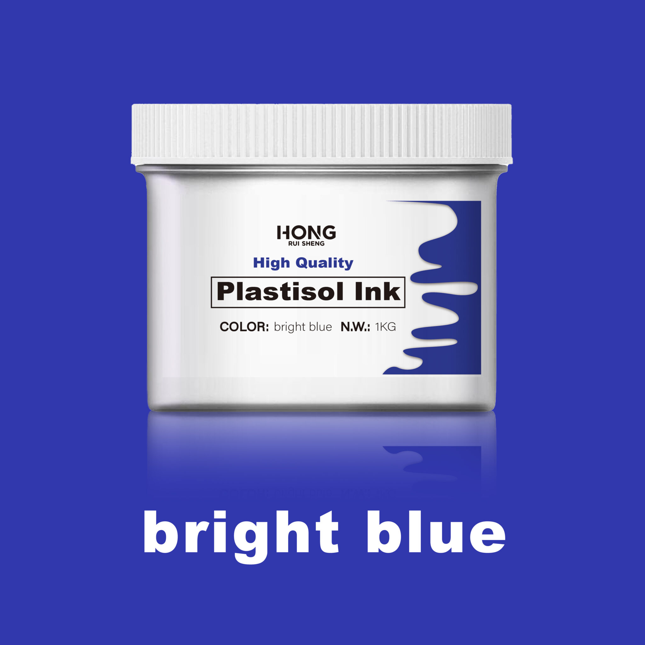 Screen Printing Bright Blue Plastisol Ink — CHJT-1404 - Screen Printing ...